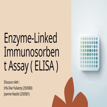 PPT ELISA IMUNOSEROLIGI PADA PENGECEKAN.pptx
