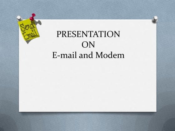 Email basics | PPTX | Email | Internet