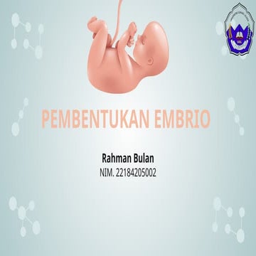 presentasi embriologi mata kuliah biologi sarjana | PPTX