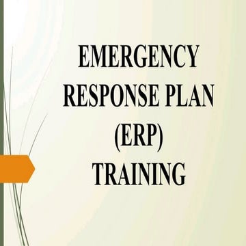 PPT EMERGENCY RESPONSE PLAN TRAINING. Pptx | PPTX