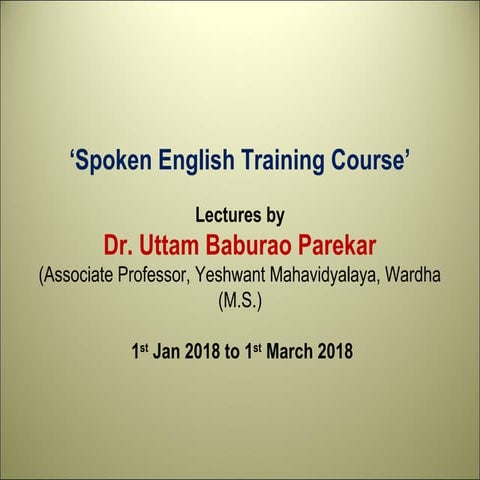Ppt e module english course for staff 2 | PPT