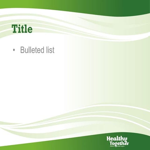 Pp template healthy together for slide share upload | PPT