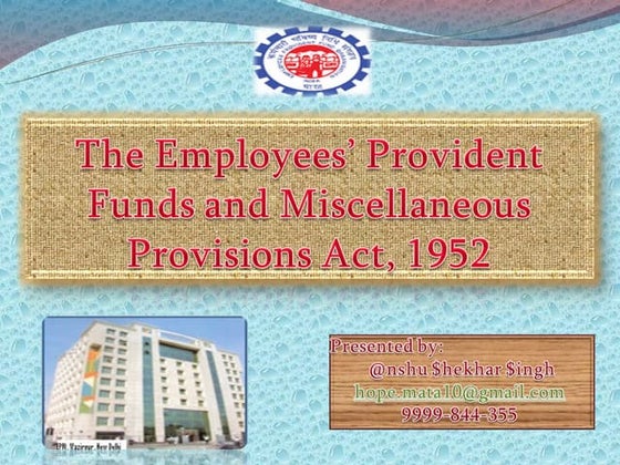 Presentation on epfo | PPT