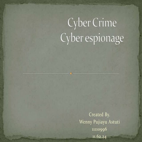 EPTIK - Cyber Espionage | PPTX