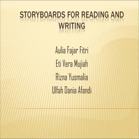 Storyboard for Reading and Writing | PPT