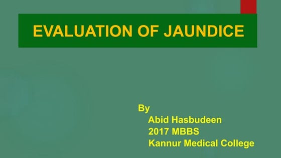 jaundice-(three types)- pre hepatic, hepatic , post hepatic | PDF ...