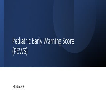 Pediatric early warning score PEWS testing | PPTX