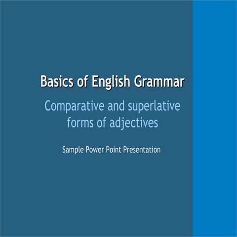 Comparative and superlative adjectives | PPT