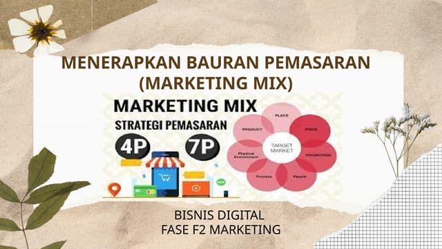 Bauran Pemasaran (Marketing Mix) | PDF