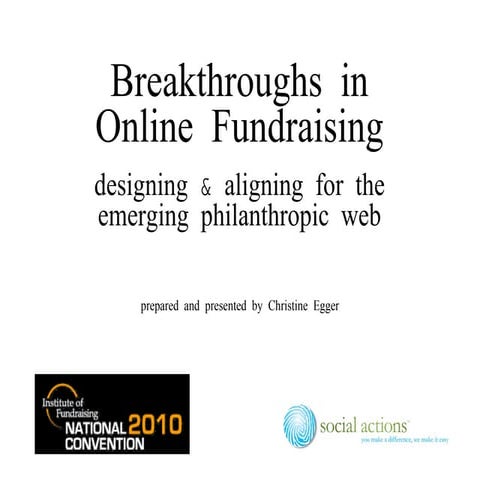 Breakthroughs in Online Fundraising (MORE!) | PPT