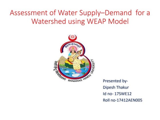 Application of water evaluation and planning (WEAP) | PPT