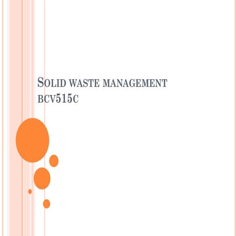 Solid waste management of civil engineering | PDF