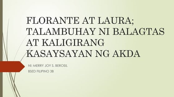 Florante at Laura | PPTX