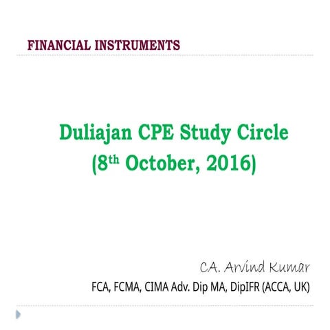 IAS 32: Presentation of Financial Instruments | PDF