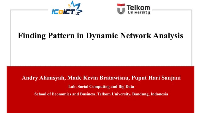 Finding Pattern In Dynamic Network Analysis Ppt