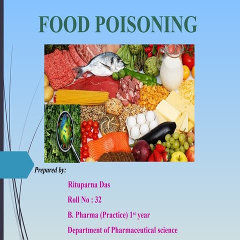 PPT FOOD POISONING, B. Pharm (P) 1st year. | PPT