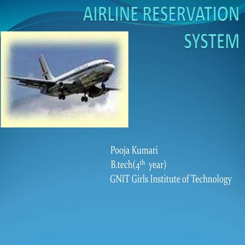 PPT For Airline Reservation System (pooja).ppt
