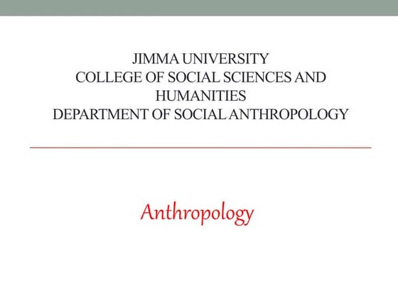 Chapter 1: Introduction to Anthropology | PDF