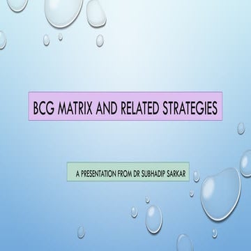 ppt for BCG Matrix Taught by DMS NIT DURGAPUR | PPTX