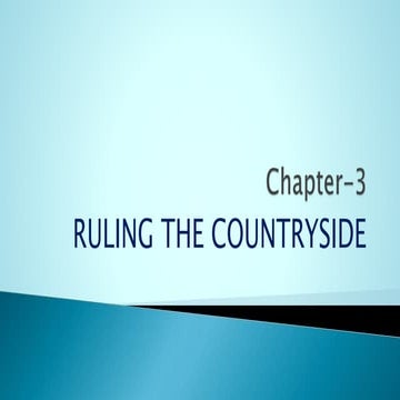 Ppt for grade 8 History ch-3 Ruling the countryside | PPTX