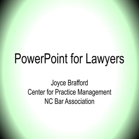 Power Point for Lawyers | PPTX