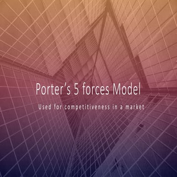Ppt for porter's model final | PPTX | Gardening | Home & Garden