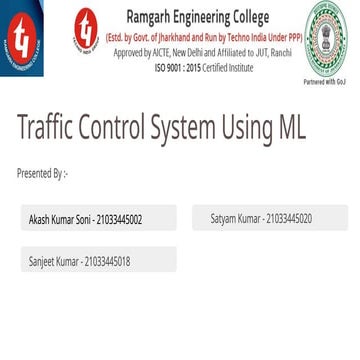 Smart Traffic Management System presentation | PPTX