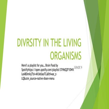PPT FULL DIVERSITY IN THE LIVING ORGANISMS.pptx