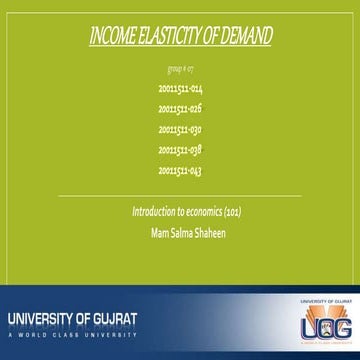 income elasticity of demand | PPTX