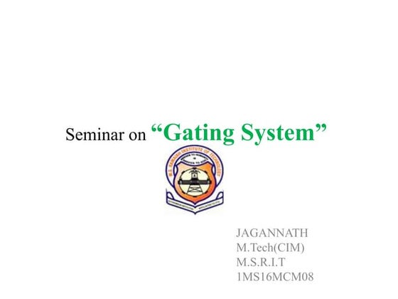 Gating and riser in casting | PPT