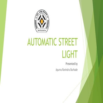 Presentation of automatic street light | PPTX