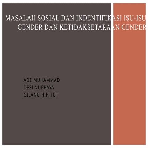 Materi Mencegah Diskriminasi Gender Pptx