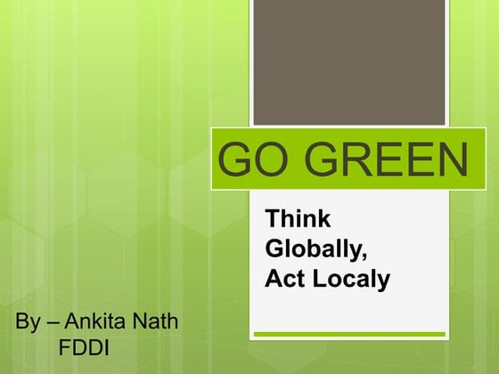 Go green ppt | PPTX