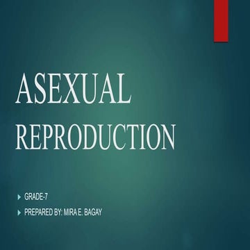 PPT Grade-7 Asexual reproduction In Animals.pptx | Reproductive Health ...