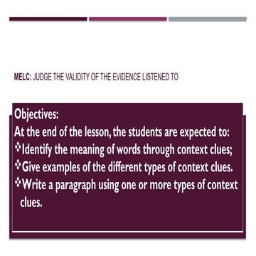 English [Grade 8] Module 1: Noting Context Clues | PDF
