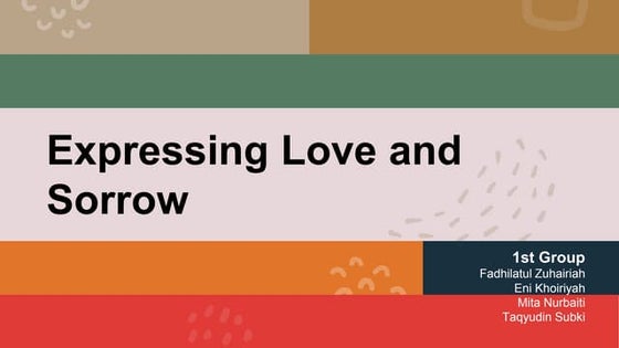 Expressing Love and Sorrow | PPT