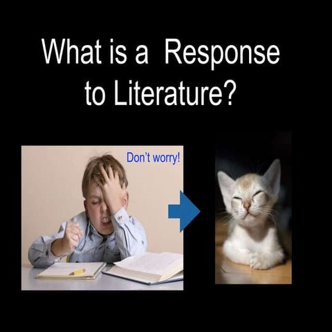 Ppt guide to writing a response to literature 8th grade kvanko | PPT