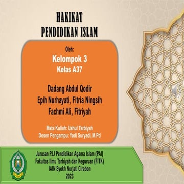 PPT Hakikat Pendidikan Islam_Klp 3 fix.pdf