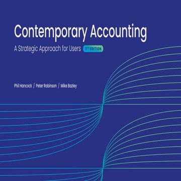 Comprehensive Introduction to Contemporary Accounting Principles and ...