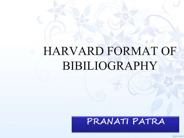 Harvard style of reference | PPTX | Publishing Industry | Industries