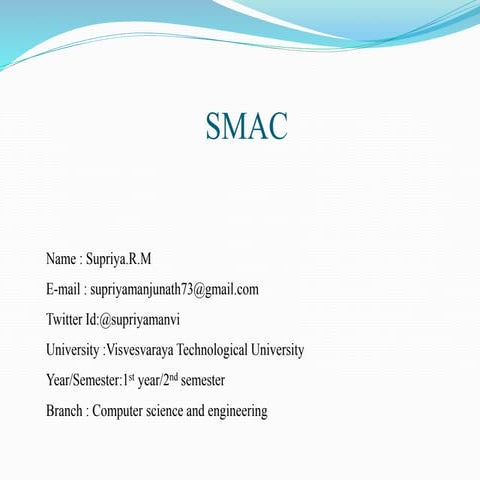 Healthcare and SMAC effect | PPT