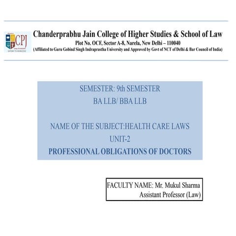 PPT _Health Care Laws_ Unit-2.pdf