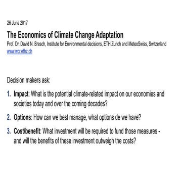 'The economics of climate change adaptation' | PDF