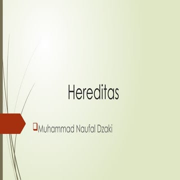 PPT Hereditas terjadi melalui mekanisme genetik | PPTX