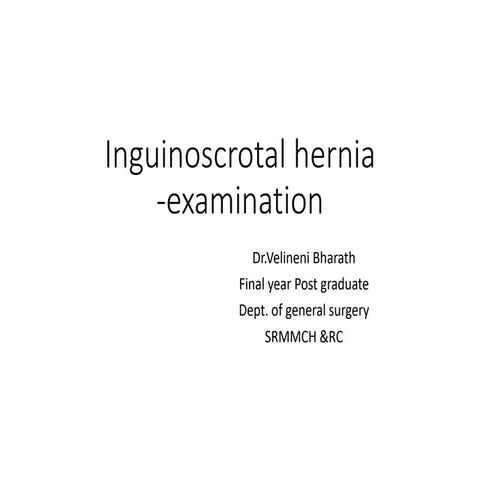 Inguinal hernia examination | PPT