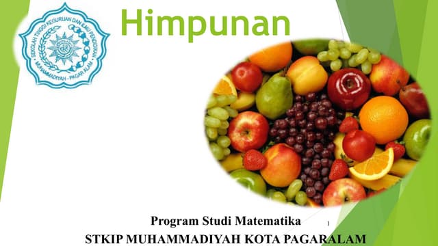 MATERI HIMPUNAN, OPERASI HIMPUNAN DAN JENIS-JENIS HIMPUNAN.ppt