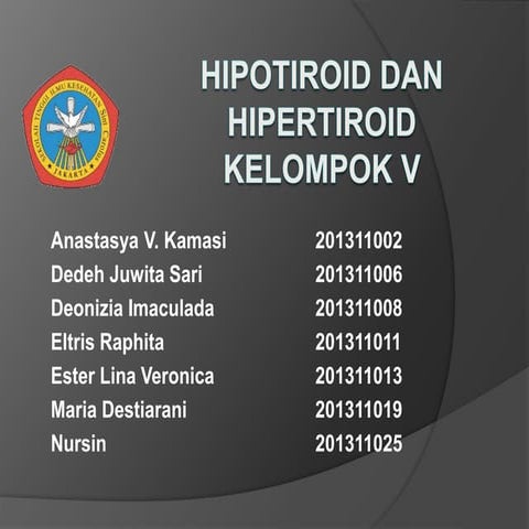 Ppt hipotiroid dan hipertiroid | PPTX