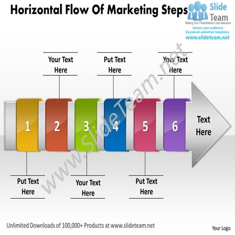 Ppt horizontal logical flow of edit chart data powerpoint 2007 business ...