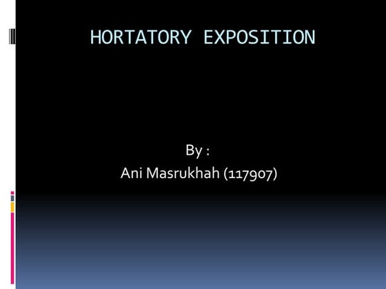 Pengertian hortatory exposition teks dan contoh2 | DOTX