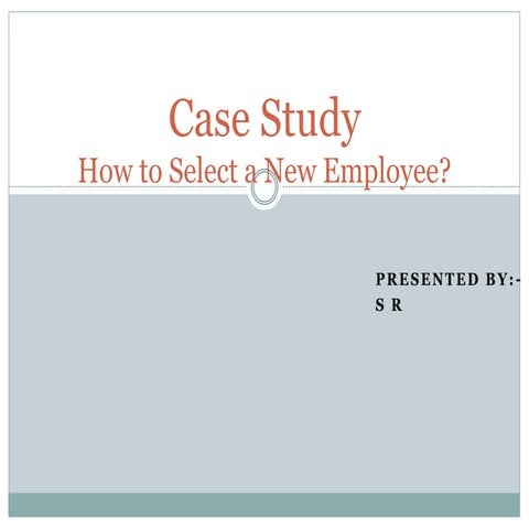 Ppt how to select employee | PPT